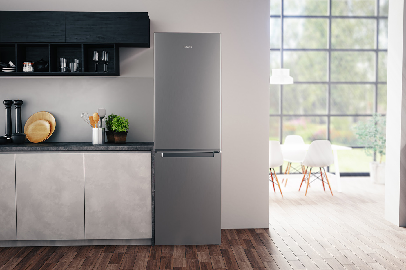 Browse deals on the Hotpoint H3T 811I OX 1 Fridge Freezers Today Delivery Across Newquay Dimensions